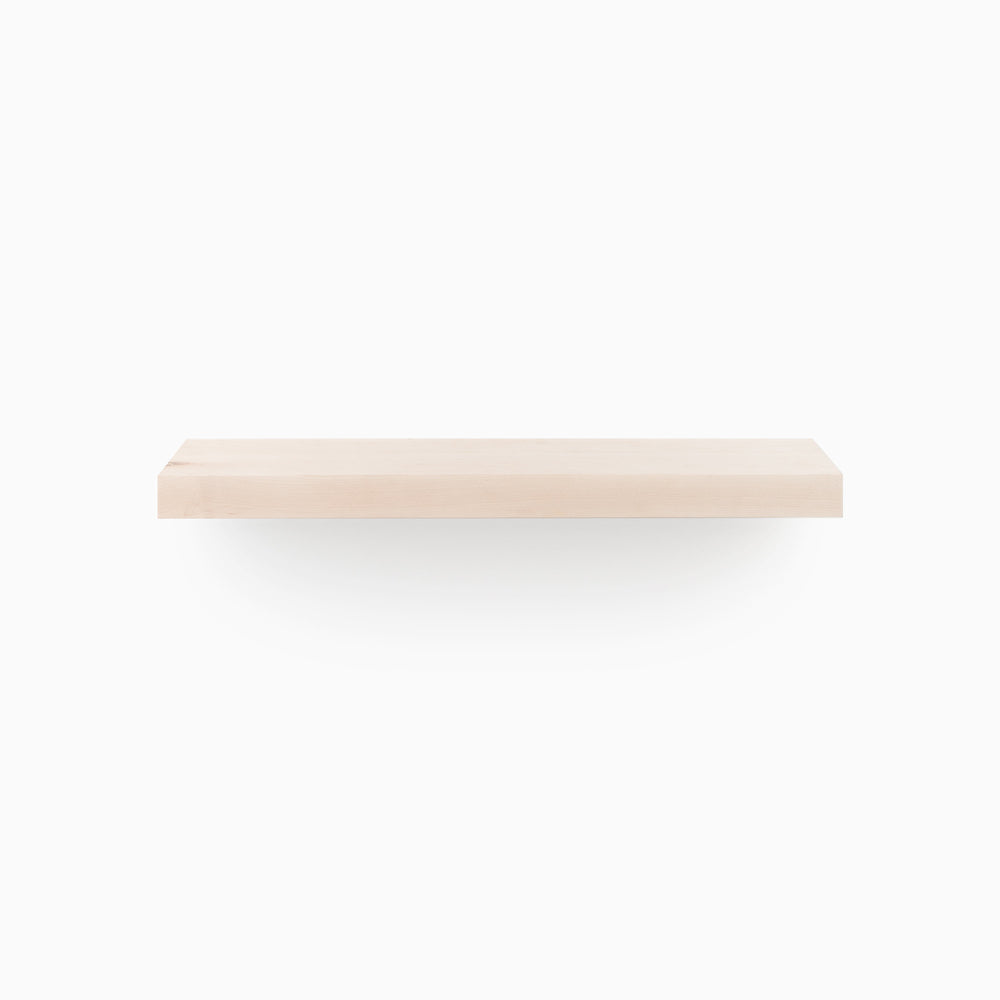 Aksel Unfinished Maple Floating Shelf | Shelfology¨