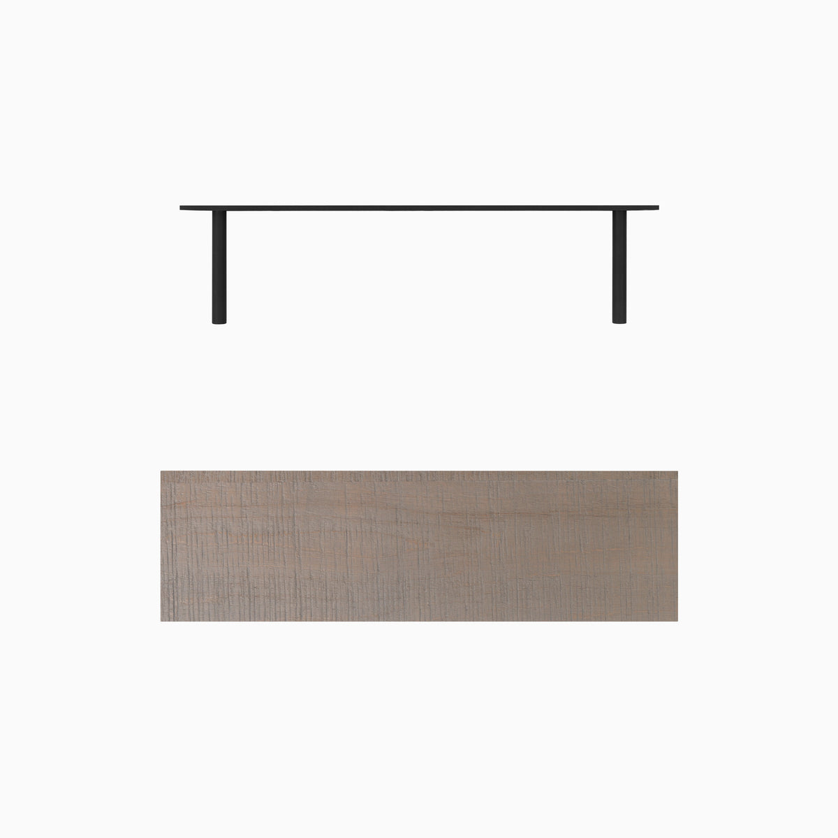 Aksel LED Hatch Grey Rustic 6" Deep Floating Shelf | Shelfology¨