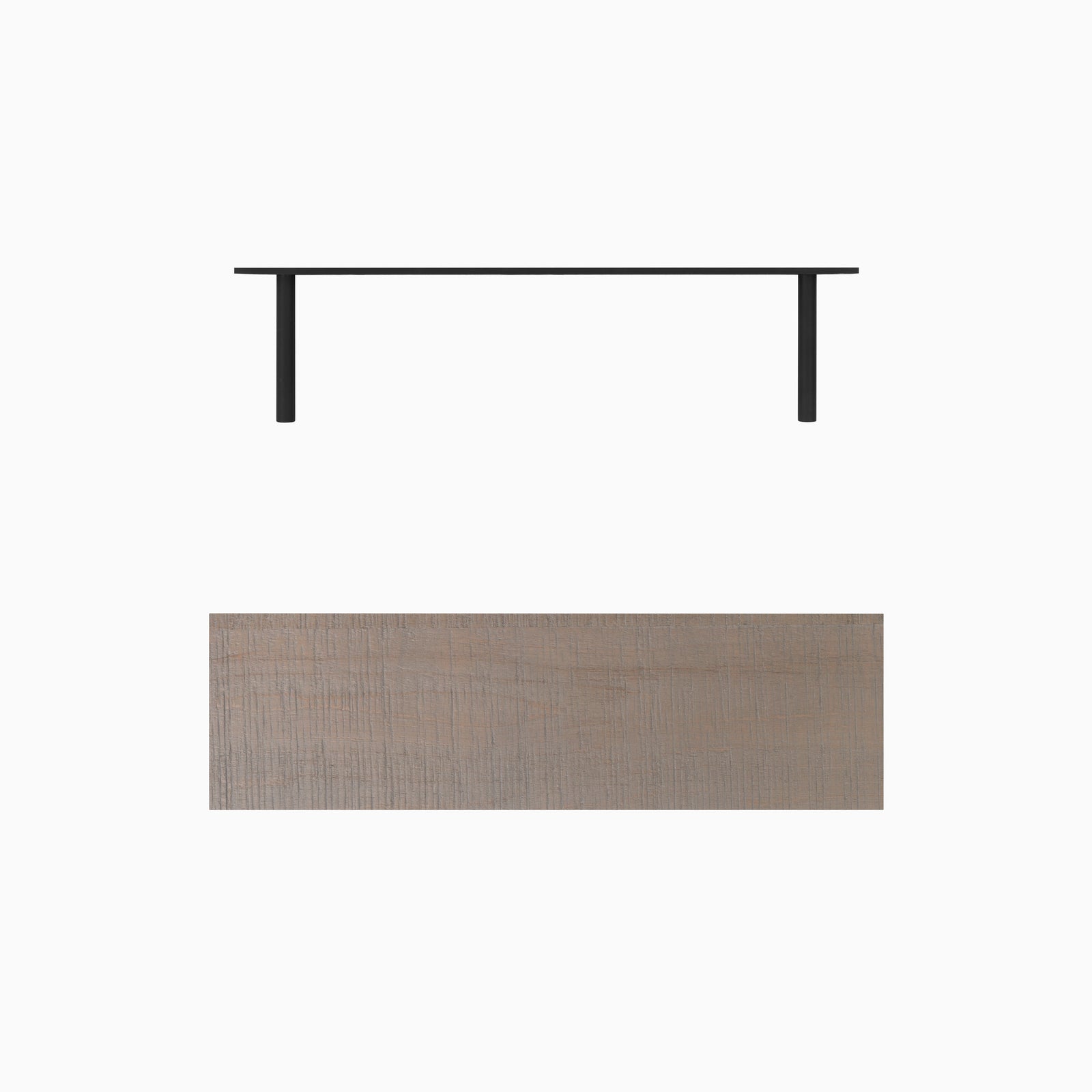 Aksel LED Hatch Grey Rustic 6" Deep Floating Shelf | Shelfology¨