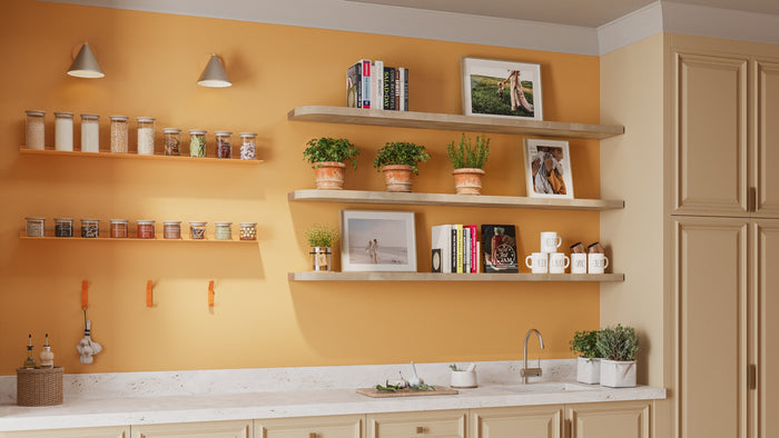 Kitchen Floating Shelves | Custom, Solid, and Sexy. The Way To Display ...