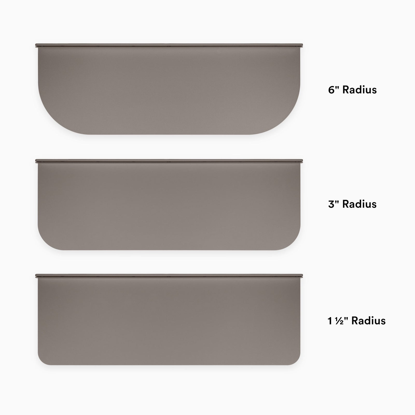 Tromso RADius Steel Floating Shelf | Shelfology®