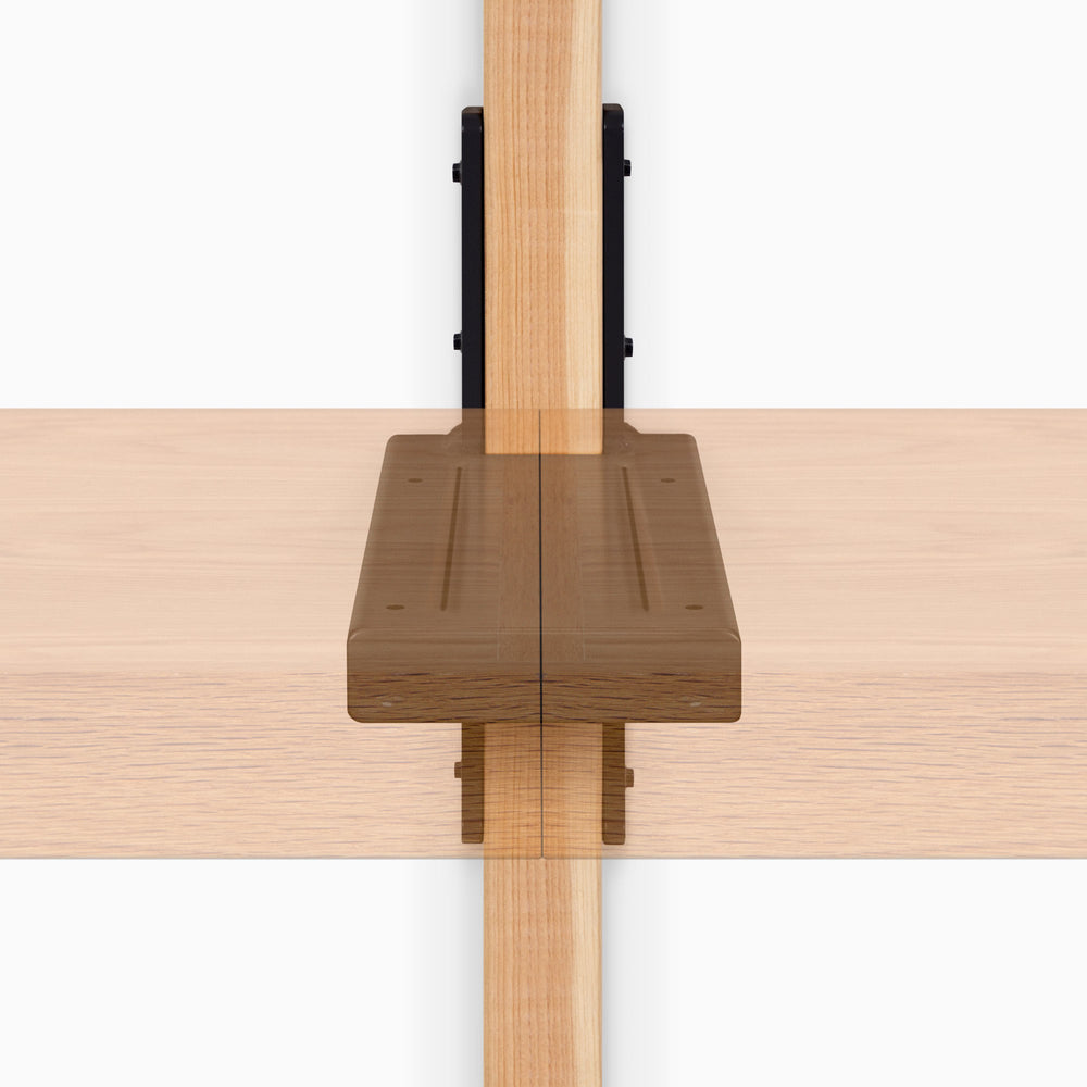 Yuri XD Floating Desk Bracket (Black Primer) | Shelfology®