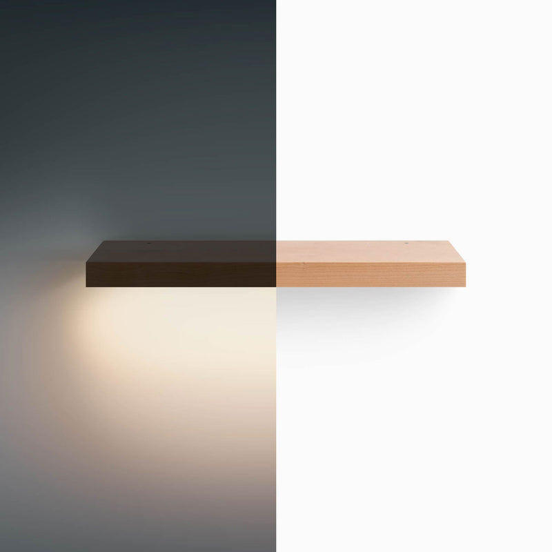 Aksel LED Alder Floating Shelf | Shelfology®