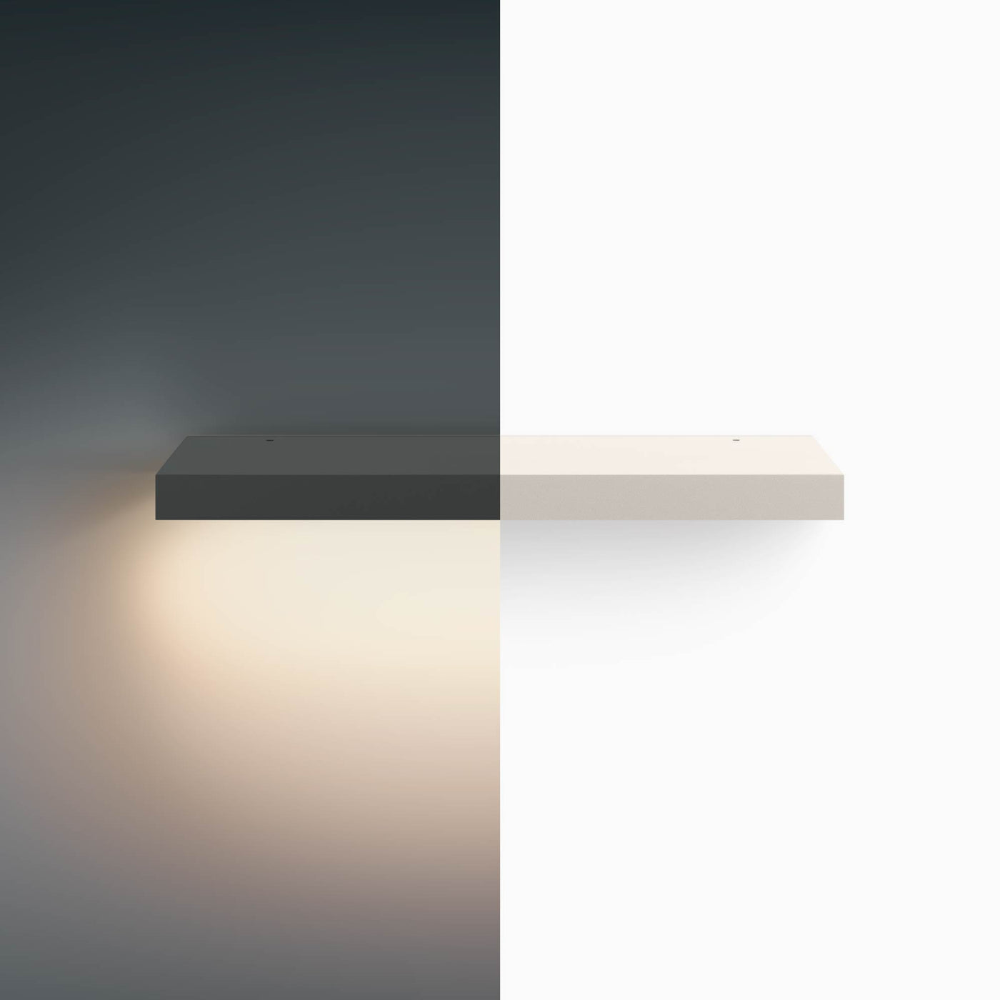 Lt Grey ‘Concretey’ LED Floating Shelf | Aksel by Shelfology