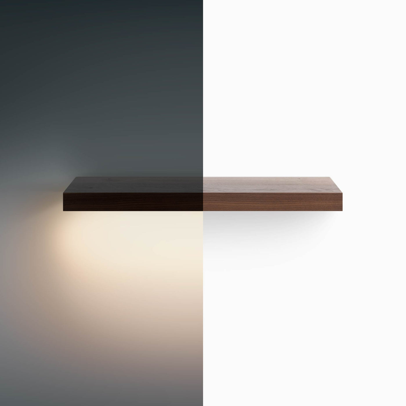 Aksel LED Walnut 6" Deep Floating Shelf | Shelfology¨