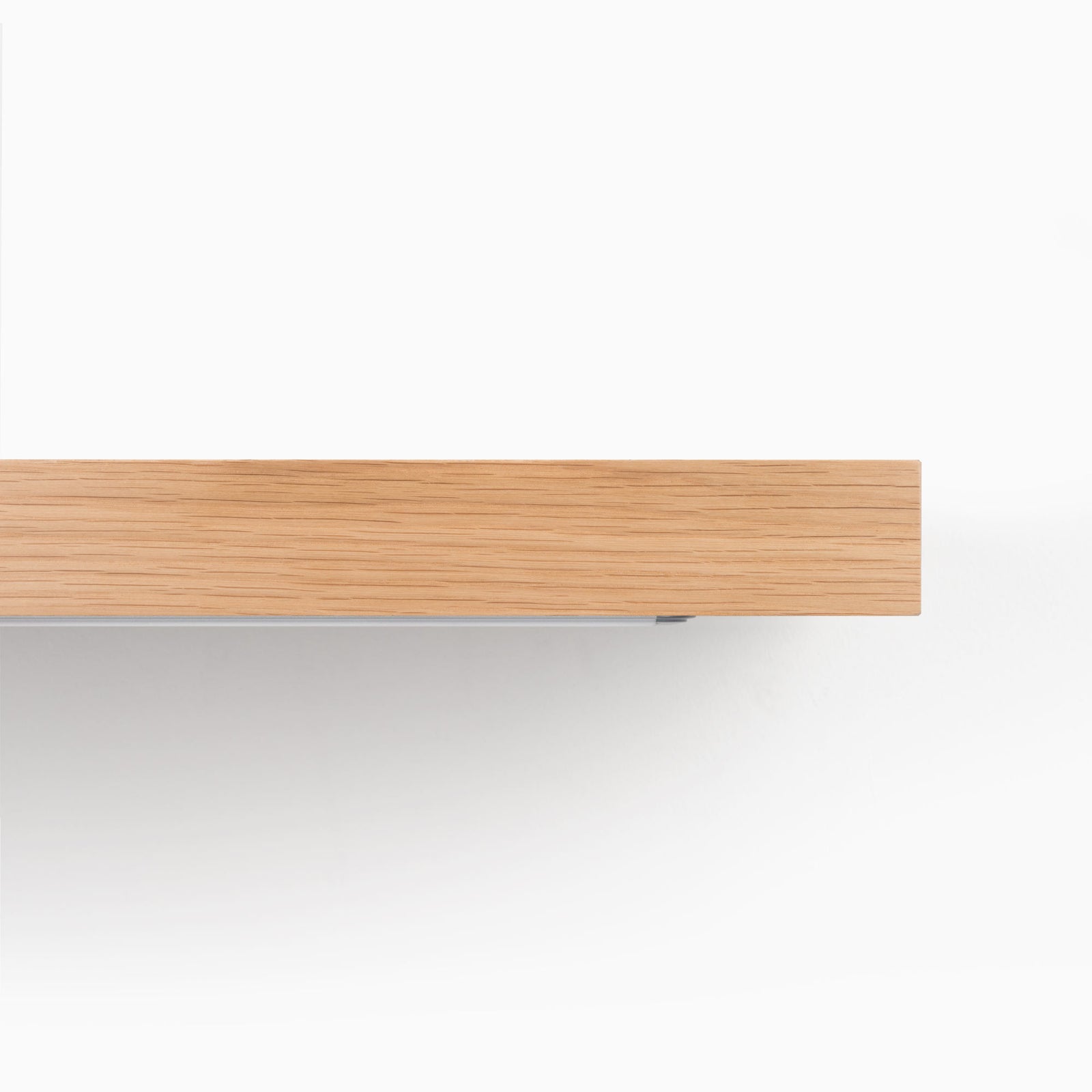 Aksel LED White Oak 6" Deep Floating Shelf | Shelfology¨