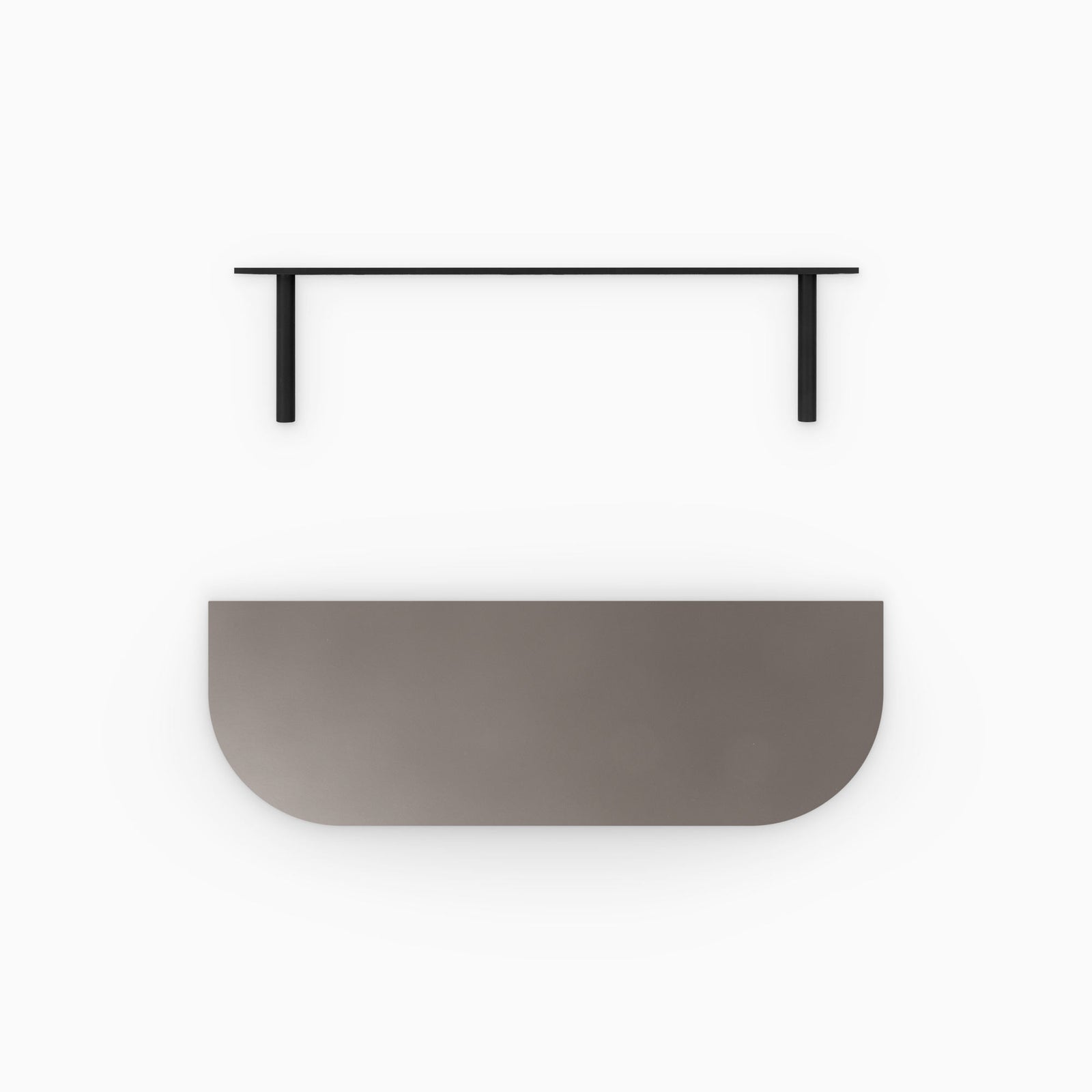 Med Grey ‘Arsenic’ Rounded Shelf | Aksel by Shelfology