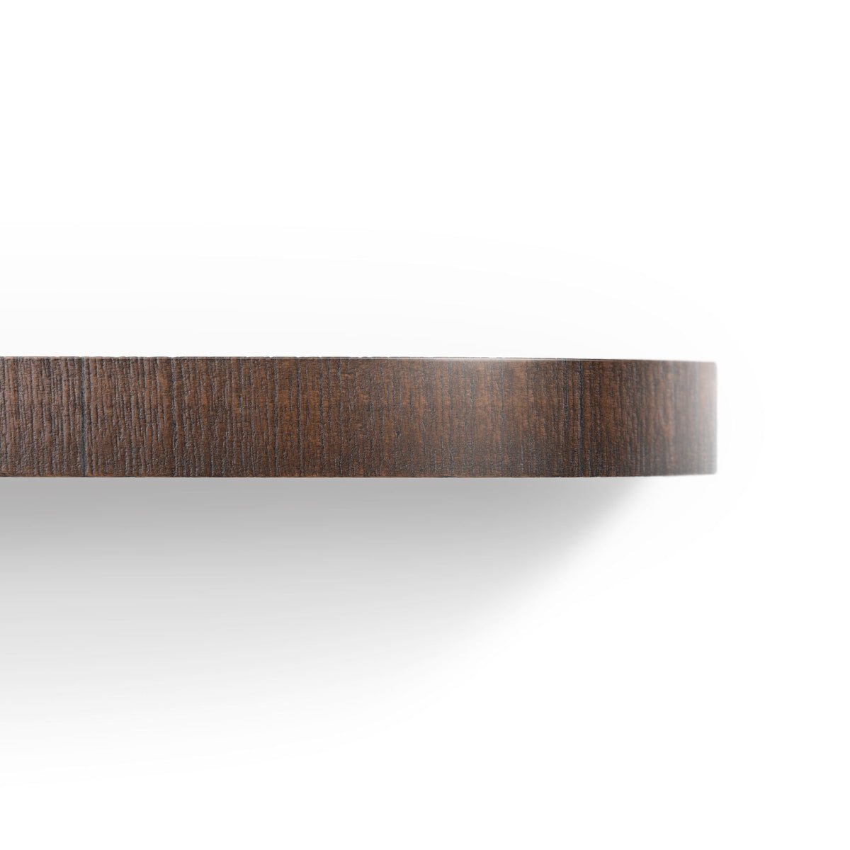 Aksel RADius Espresso Rustic Floating Shelf | Shelfology¨