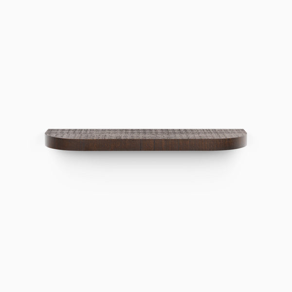Aksel RADius Espresso Rustic Floating Shelf | Shelfology¨