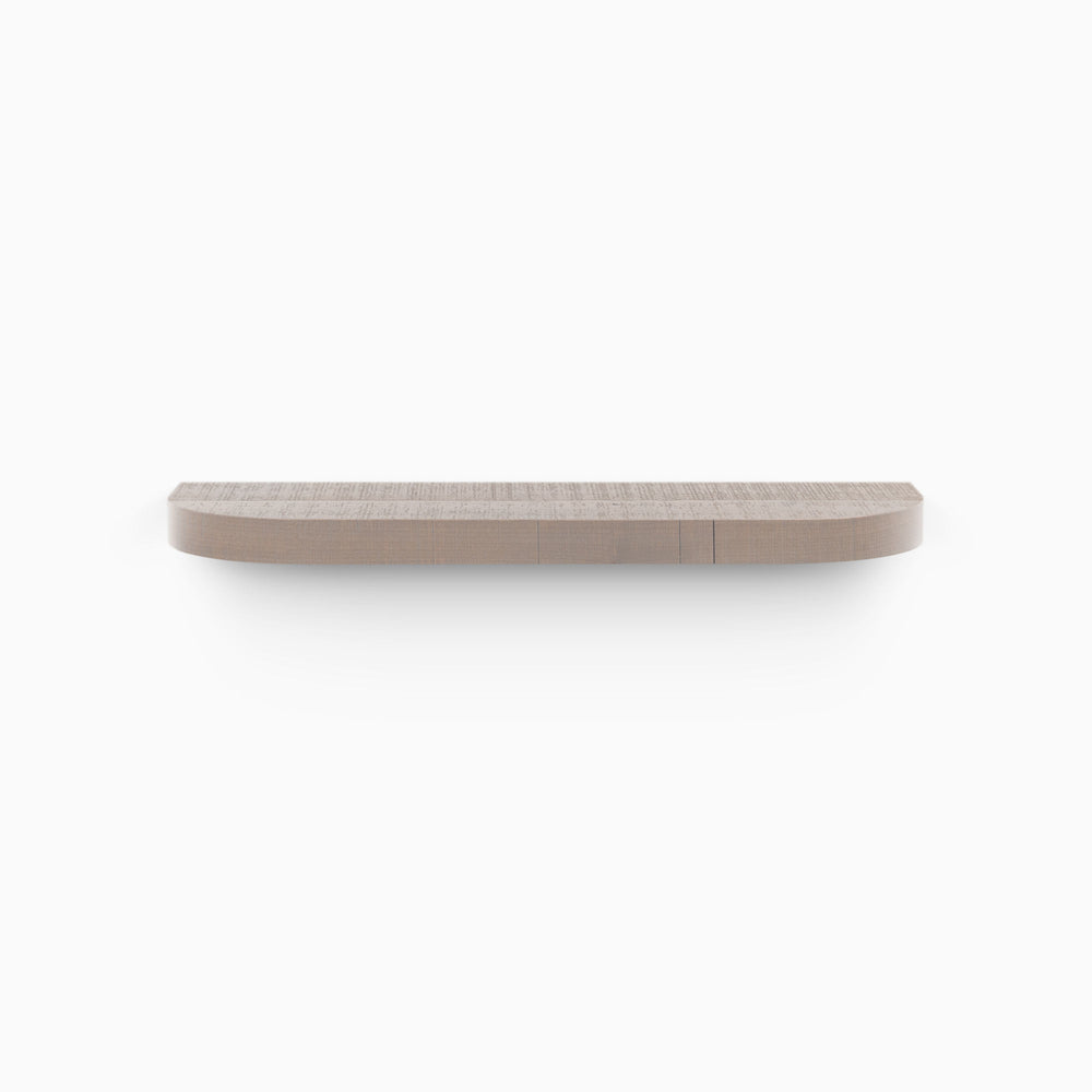 Aksel RADius Hatch Grey Rustic Floating Shelf | Shelfology¨