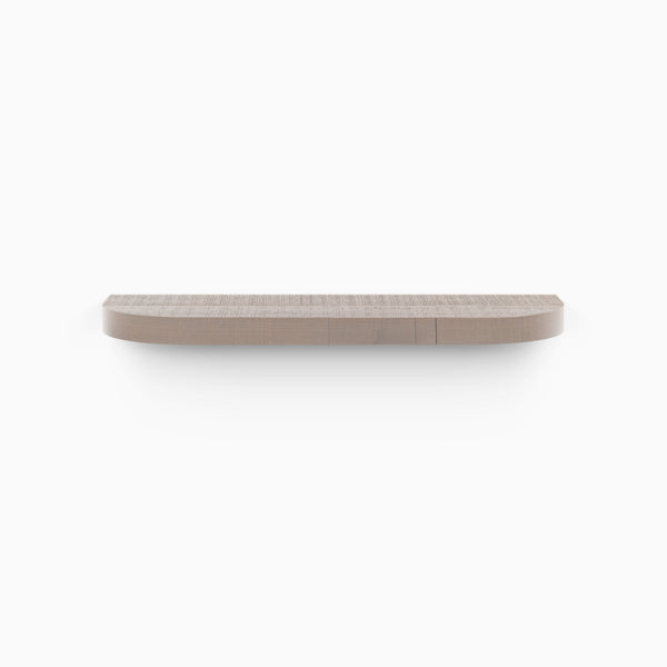 Aksel RADius Hatch Grey Rustic Floating Shelf | Shelfology¨