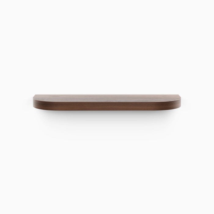 Aksel RADius Walnut 10" Deep Floating Shelf | Shelfology¨