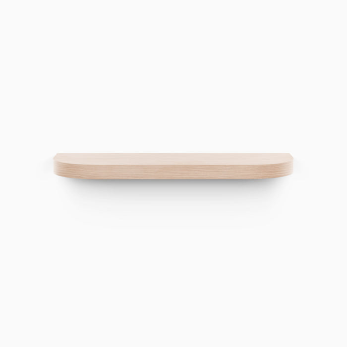 Aksel RADius Glazed White Oak 6" Deep Floating Shelf | Shelfology¨