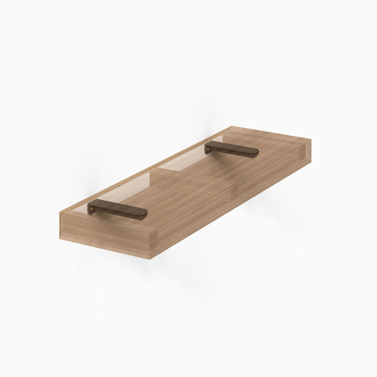 Aksel Hollow Core Single Rod Floating Shelf Bracket | Shelfology®