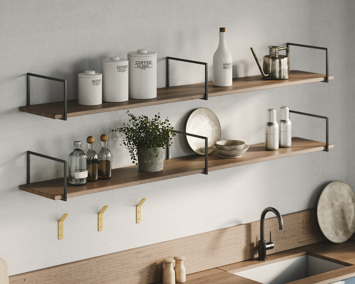Kitchen Floating Shelves | Custom, Solid, and Sexy. The Way To Display ...