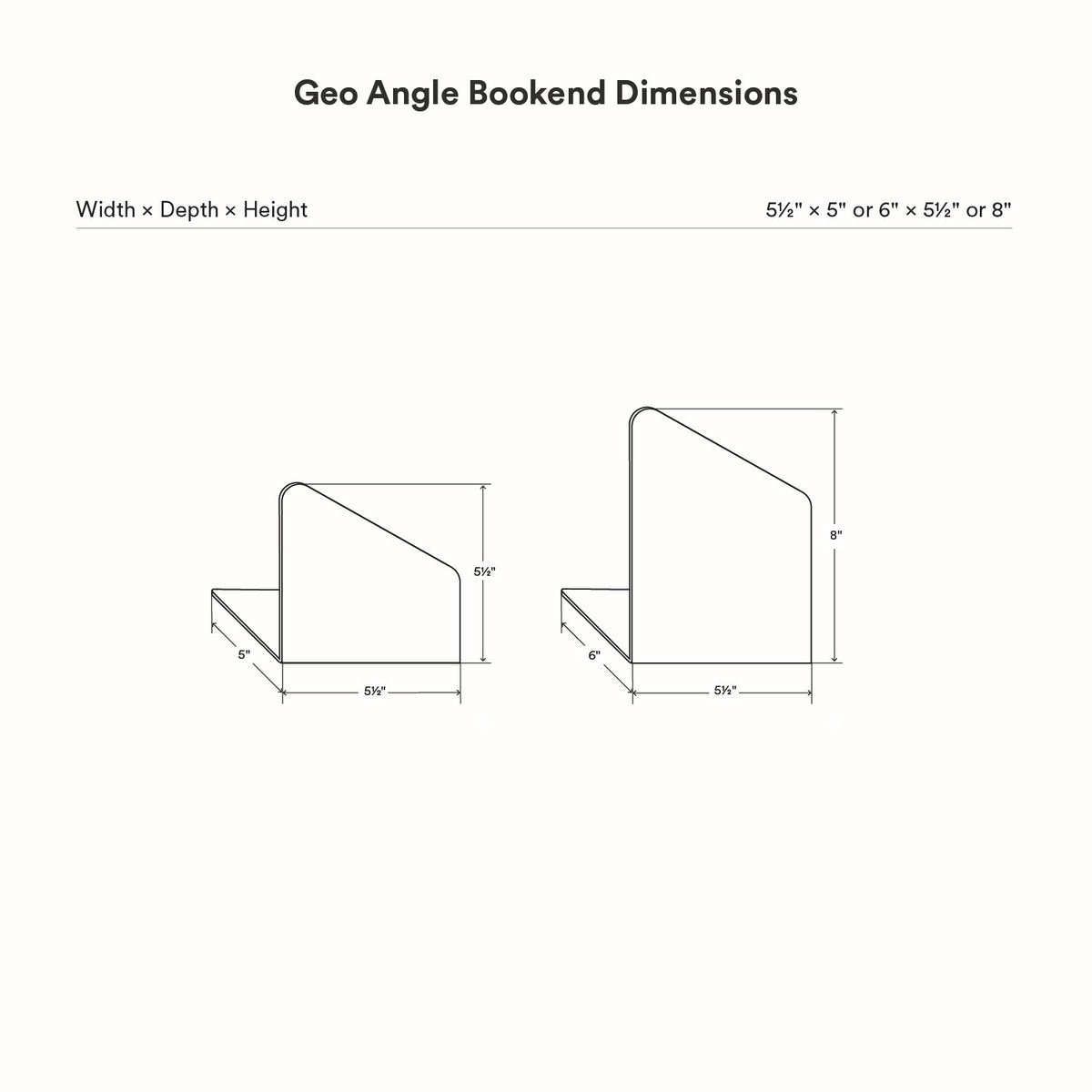 Geo Angle Bookends (Set of Two) | Shelfology®