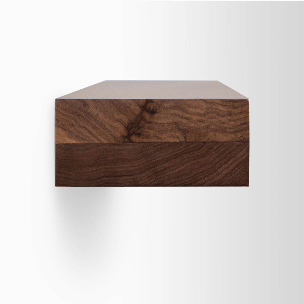 Glenn Walnut Floating Mantel | Shelfology®