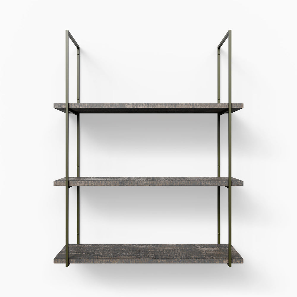 Lloyd Hatch Grey Rustic 3 Tiered Shelf | Shelfology®