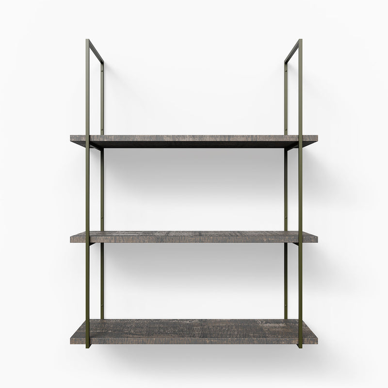 Lloyd Hatch Grey Rustic 3 Tiered Shelf | Shelfology®