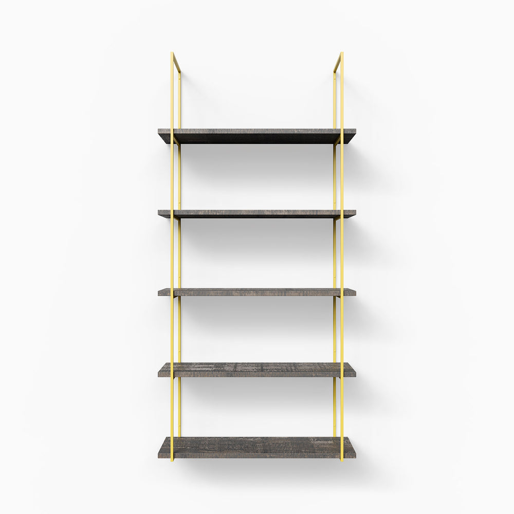 Lloyd Hatch Grey Rustic 5 Tiered Shelf | Shelfology®