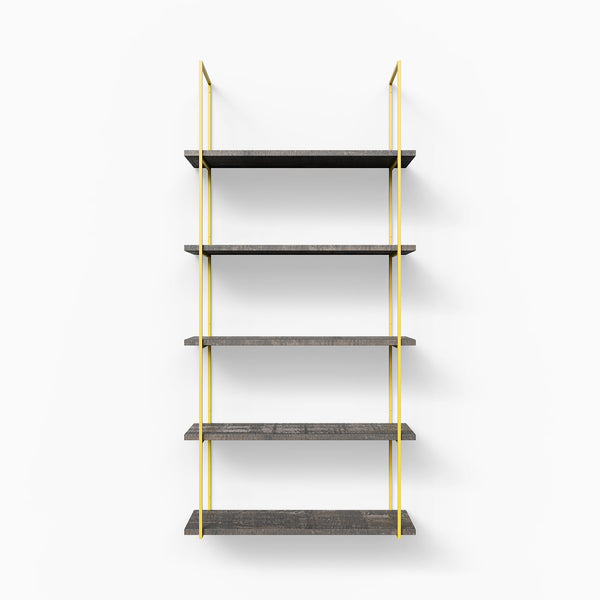 Lloyd Hatch Grey Rustic 5 Tiered Shelf | Shelfology®
