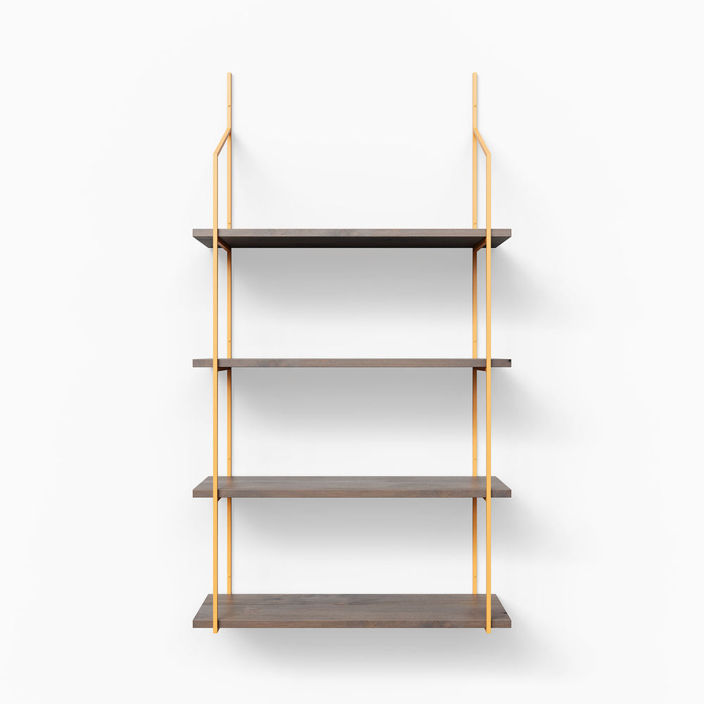 Verne Hatch Grey 4 Tiered Shelf | Shelfology®