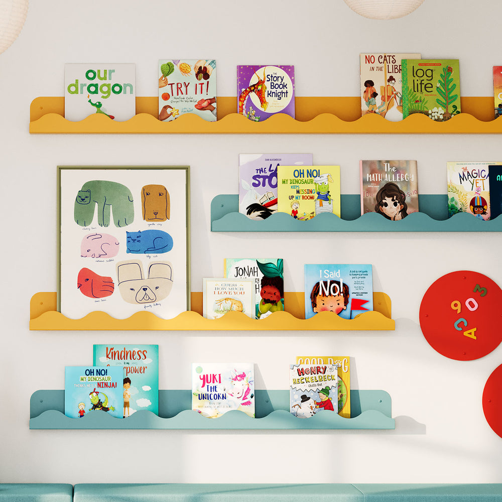 Wave Picture Ledge – Modern Floating Shelf for Art & Photos | Shelfology