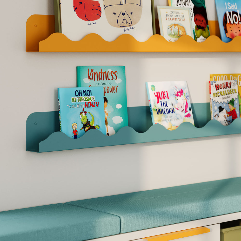 Wave Picture Ledge – Modern Floating Shelf for Art & Photos | Shelfology